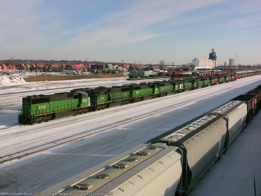Lineup of stored SD60s